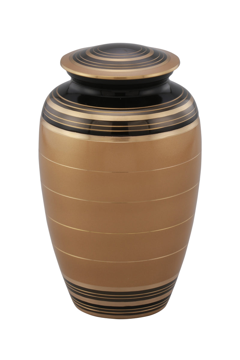 Classic Gold and Black Cremation Urn – Memorials4u