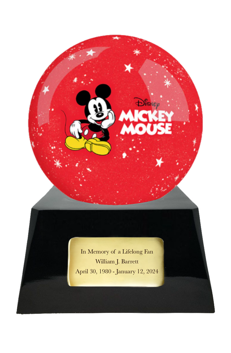 Disney's Mickey Mouse Memorial Fan Urn Base with Add-On Decorative Sph ...