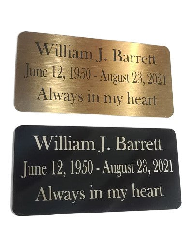 Customized Engraved Brass Name Plate – Memorials4u