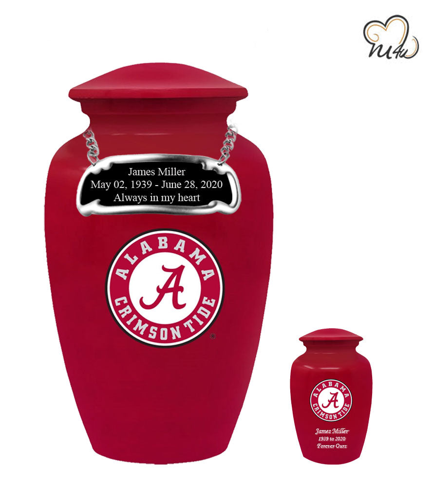 University of Alabama Crimson Tide College Cremation Urn - Red w/ Seal ...