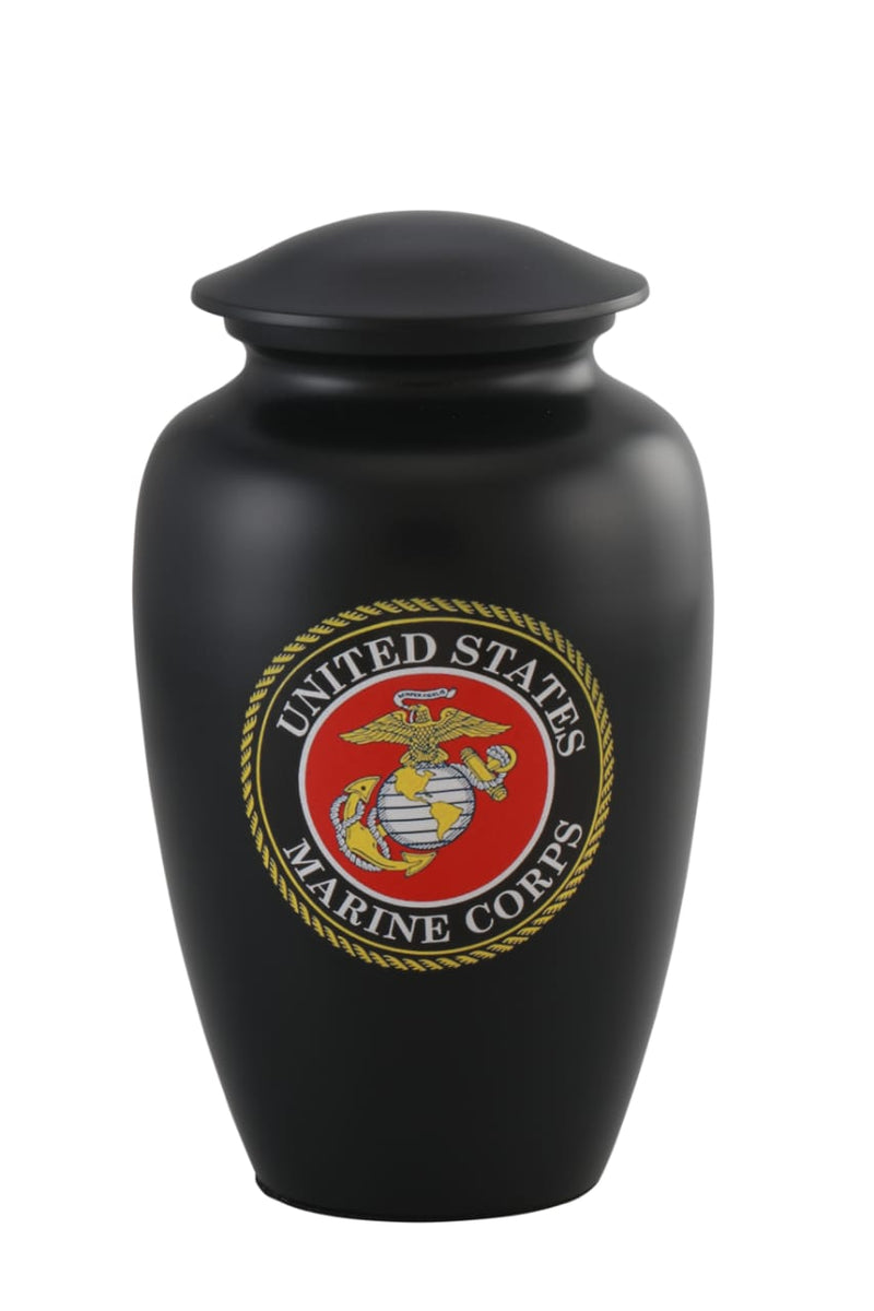 United States Marine Corps Military Cremation Urn, Black – Memorials4u