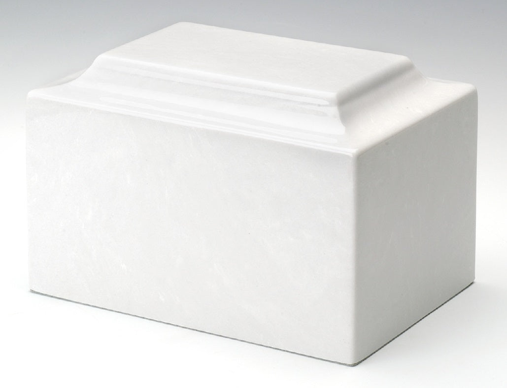 White Cultured Marble Premium Cremation Urn – Memorials4u
